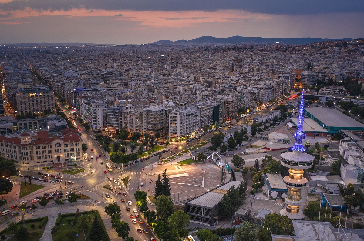 OTE TOWER View from the skyline bar in the Thessaloniki - Vivato Greece